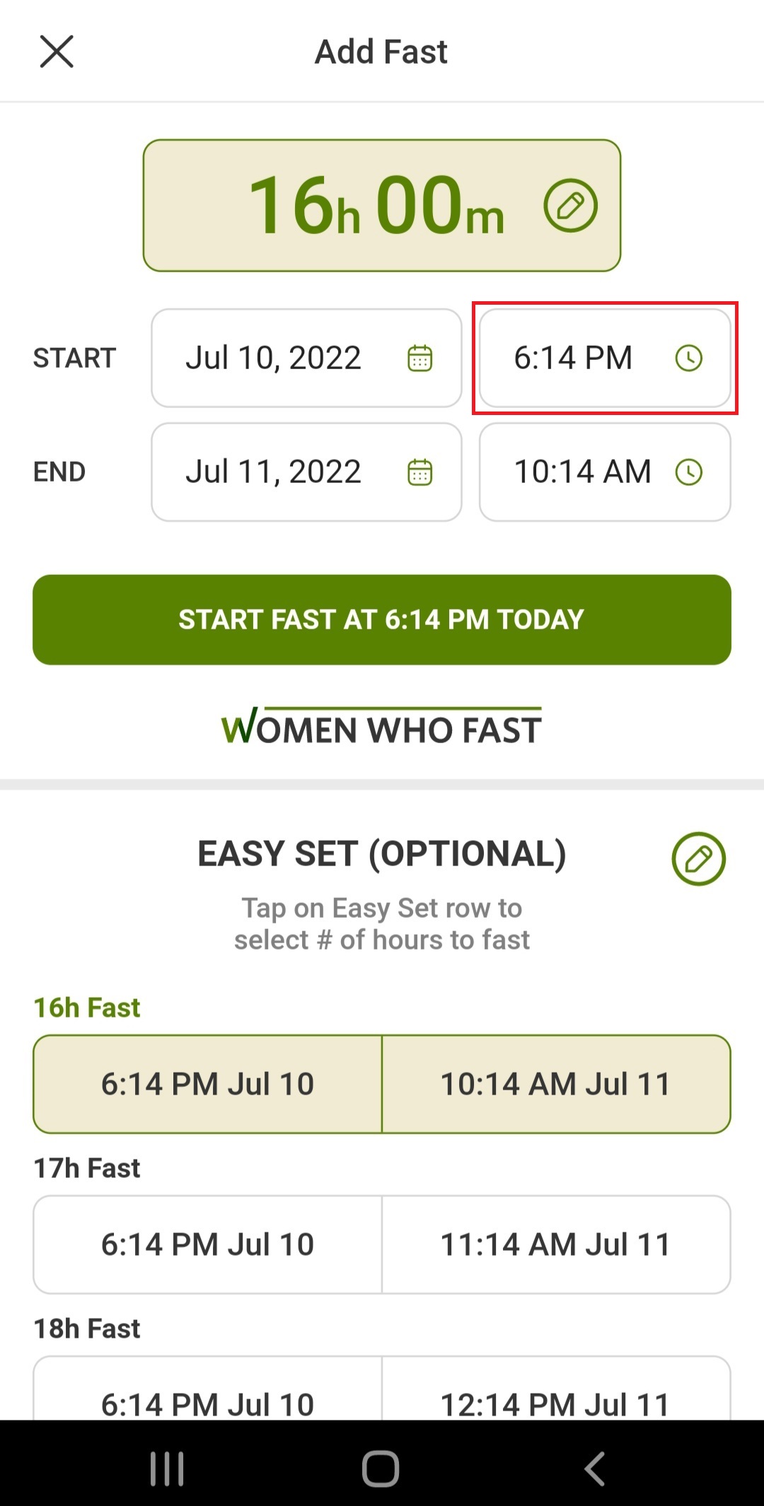 How To Add And Schedule Fasts On The App - Women Who Fast