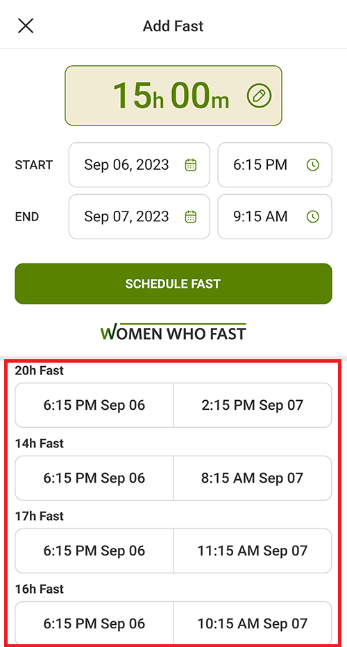 Intermittent Fasting Calculator - Women Who Fast app - Women Who Fast